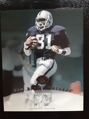 1997 Leaf Signature Tim Brown Autograph 8x10 Jumbo Card | eBay