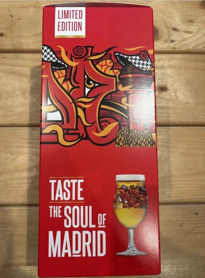 Madri Beer Glass El Alma De Madrid Limited Edition "Street Art Glass ...