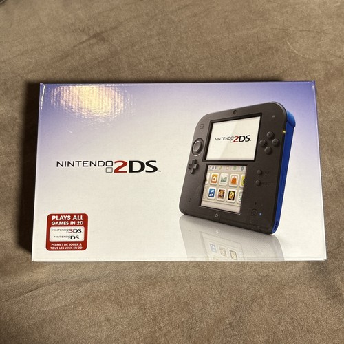 Nintendo 2DS Electric Blue Handheld- Box w/ Paperwork, Cards & Official ...