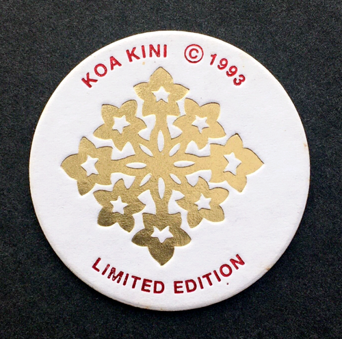 Koa Kini Hawaii Pog Milk Cap Gold Foil Limited Ed. 90s Vintage Game ...