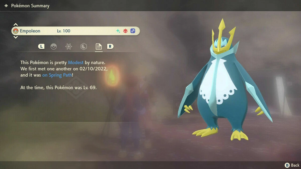 Pokemon Empoleon Lucido