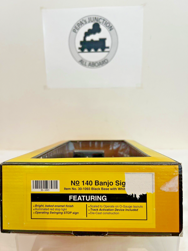 MTH-30- 1093 #1 " NIB" RAIL-KING DIE-CAST SWINGING BANJO STOP #140 NEW ...