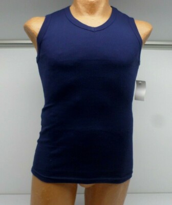 Jocko Men's Van Ribbed Tank Top Navy Blue Size Small-XLarge J1002 157C ...