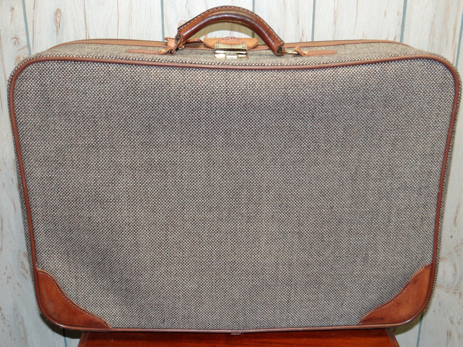 HARTMANN WINGS Tweed Belting Leather Suitcase Travel Luggage Vintage | eBay