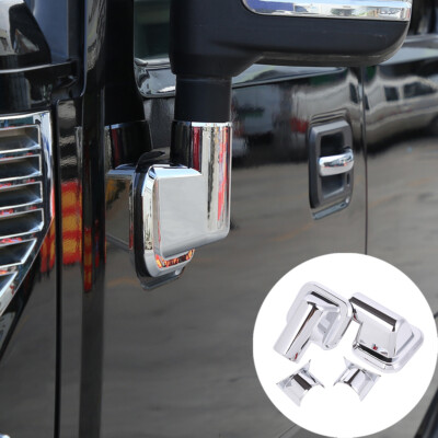 Silver Side Door Rearview Mirror Base Trim Cover For Hummer H2 2003-09 ...