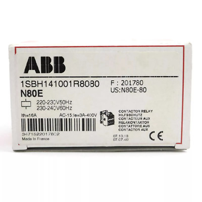 ABB N80E CONTACTOR RELAY 110-120V/60HZ 110V/50HZ NEW Fast delivery | eBay