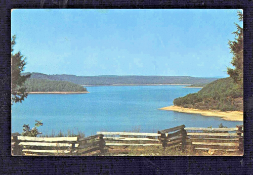 Postcard, Lake Norfork in Northern Arkansas Beautiful view from wood ...