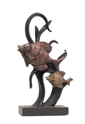 Design Double poisson figurine statue sculpture personnages sculptures ...