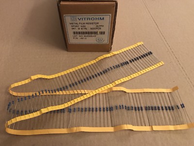 100 x Vitrohm 9K1 Ohm - 0.6W Metal Film Resistor - MF0207 - Series 491 ...