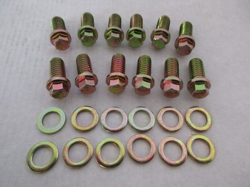 SBC Zinc 6 pt Header Bolt Kit 283 305 327 350 383 400 SB Chevy #9824 | eBay