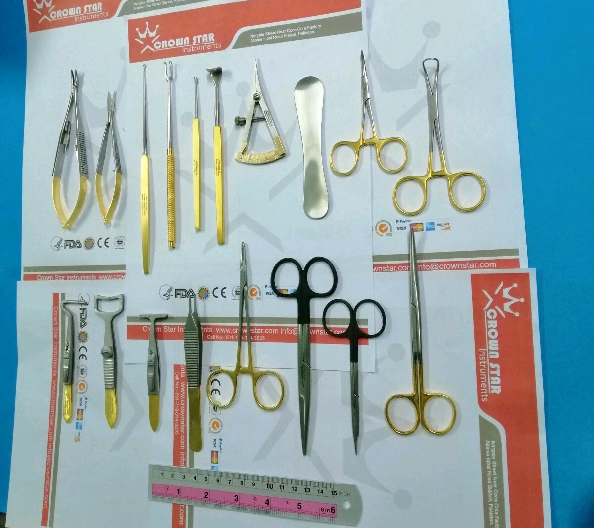 Blepharoplasty Instruments Set of 19 Pcs Eye Surgery Set Plastic ...