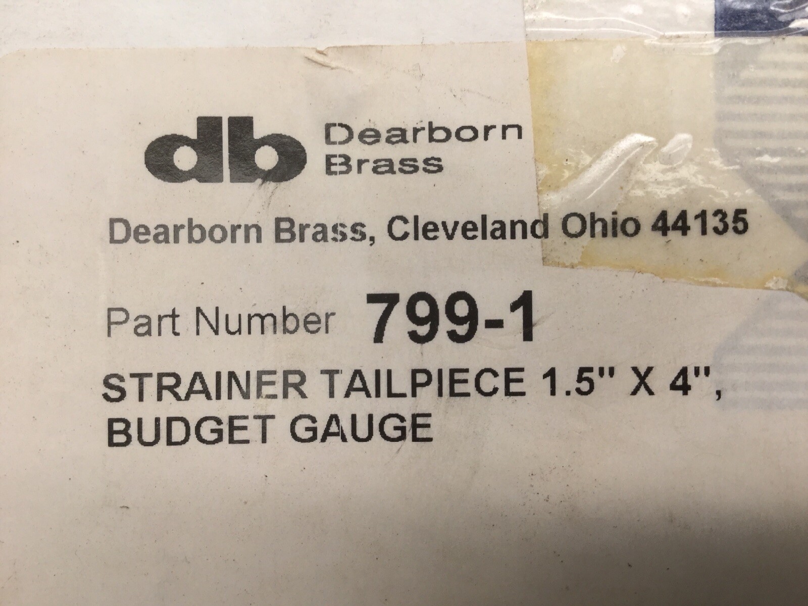 Dearborn Brass 799-1, 1-1/2 x 4 in. Strainer Tailpiece Polished Chrome ...