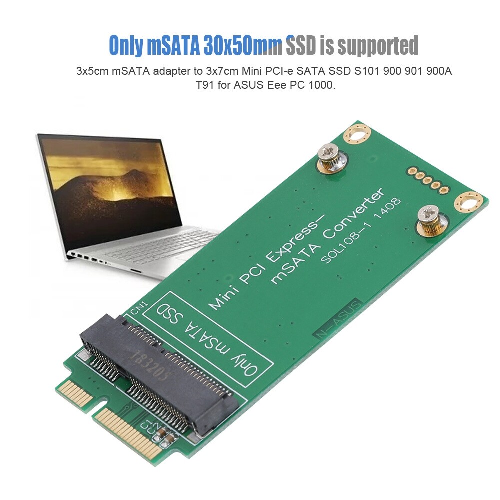 MSATA SSD To Mini PCIE SSD Riser Card Adapter Converter For Laptop SD3 | eBay