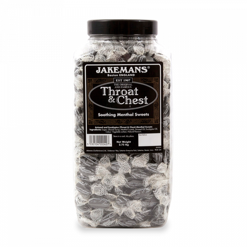 Jakemans Throat And Chest Original Menthol Black Cough Lozenge Sweets ...