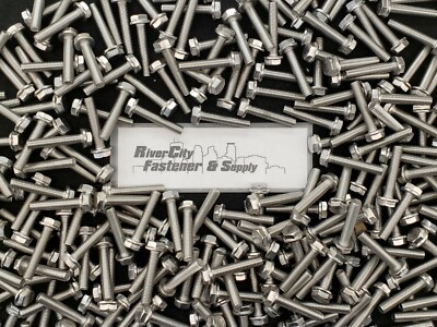 (50) M8-1.25x50 Hex Flange Bolts / Screws 8mm x 50mm Stainless Steel ...