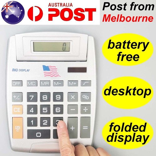 Solar Power Electronic Calculator Large Display Button Business School ...