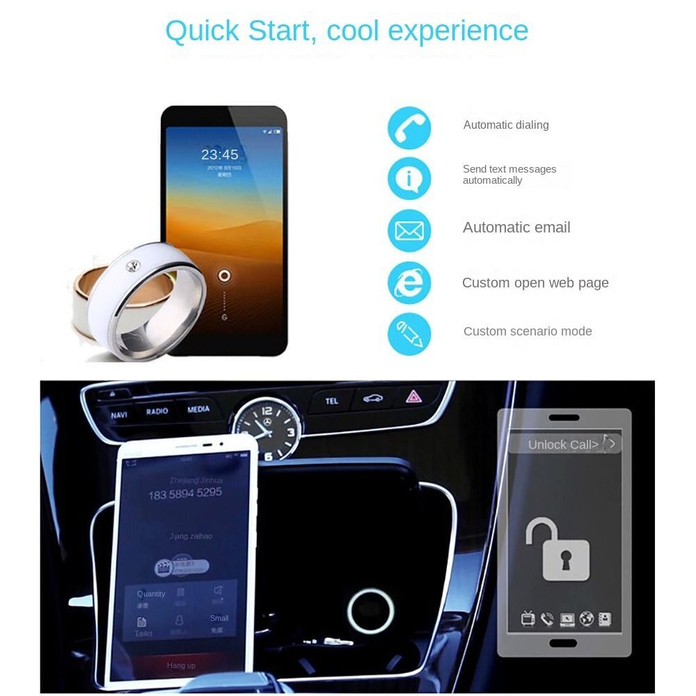 Wearable Connect NFC Smart Ring NFC Finger Ring for Android Phone Men ...
