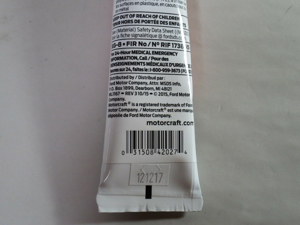 Motorcraft XG-8 PTFE Lubricant Grease 3oz | Pack of 1 | United States ...