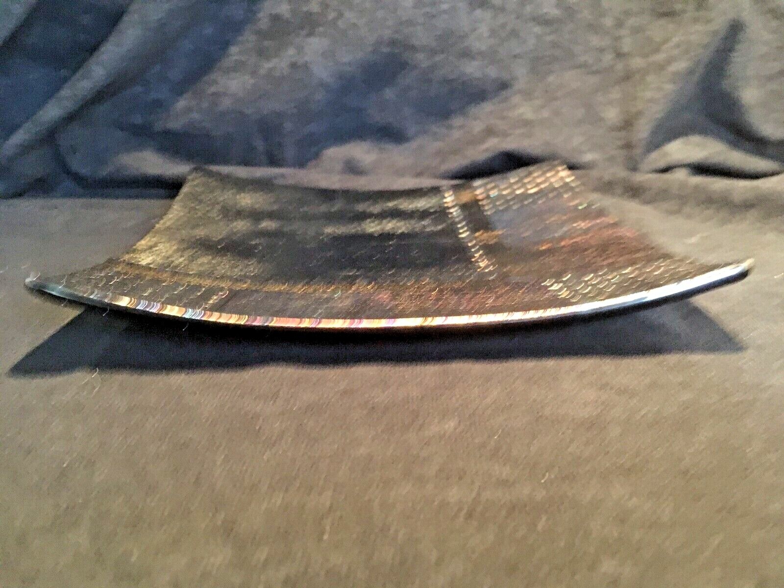 Iridescent Studio Art Glass Dichroic Plate Signed C Patten 2006 | eBay