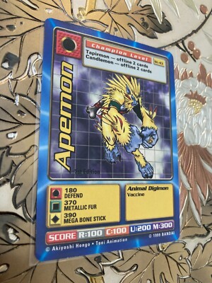 Digimon Digi-Battle Apemon St-43 1st Edition 1999 Bandai Vintage | eBay