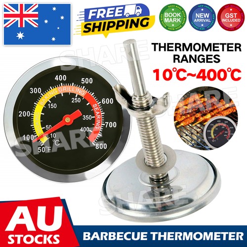 Barbecue Thermometer Oven Pit Temp Gauge 10~400℃ BBQ Smoker Grill ...