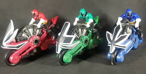 Lot Power Rangers Samurai Disc Cycle Motorcycle 2010 Bandai Red Blue ...