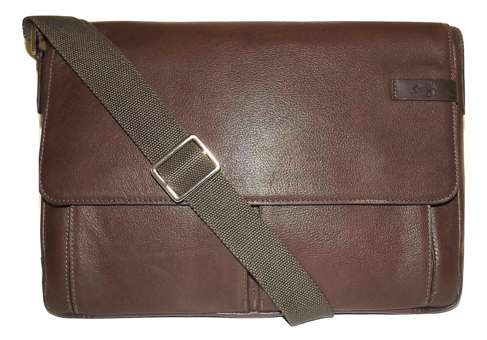NEW SCULLY LEATHER TRAVOLTA LAPTOP MESSENGER BRIEF BAG WITH TABLET ...