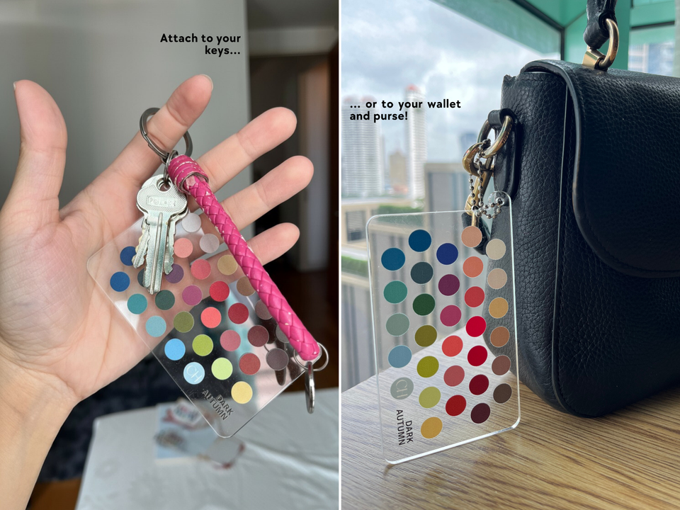 Seasonal Color Keychain Palette Swatch Acrylic Card - Light Spring | eBay