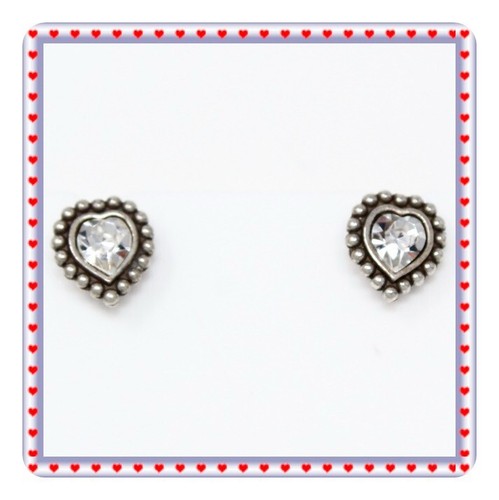 Brighton Shimmer Heart Petite Mini Post Earrings | eBay