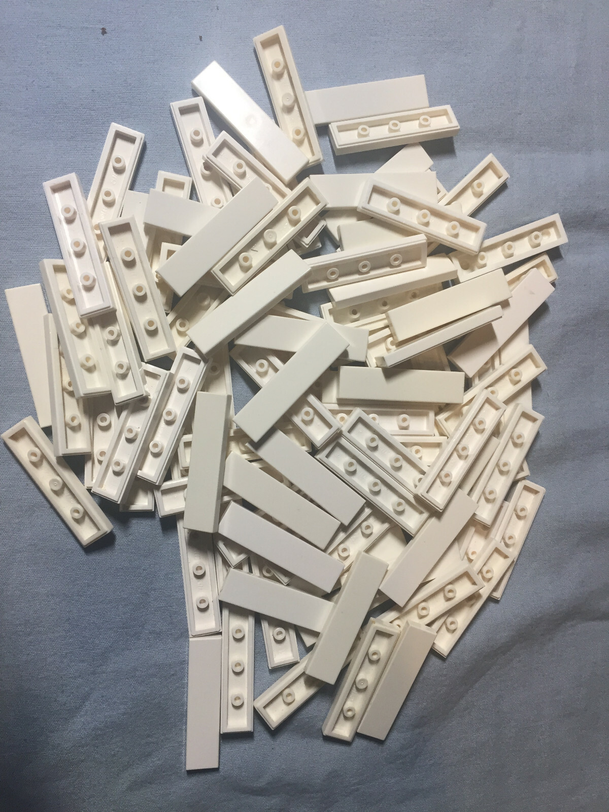 H Lego Lot 95 White 1 x 4 Tile 2431 10247 10256 10189 | eBay