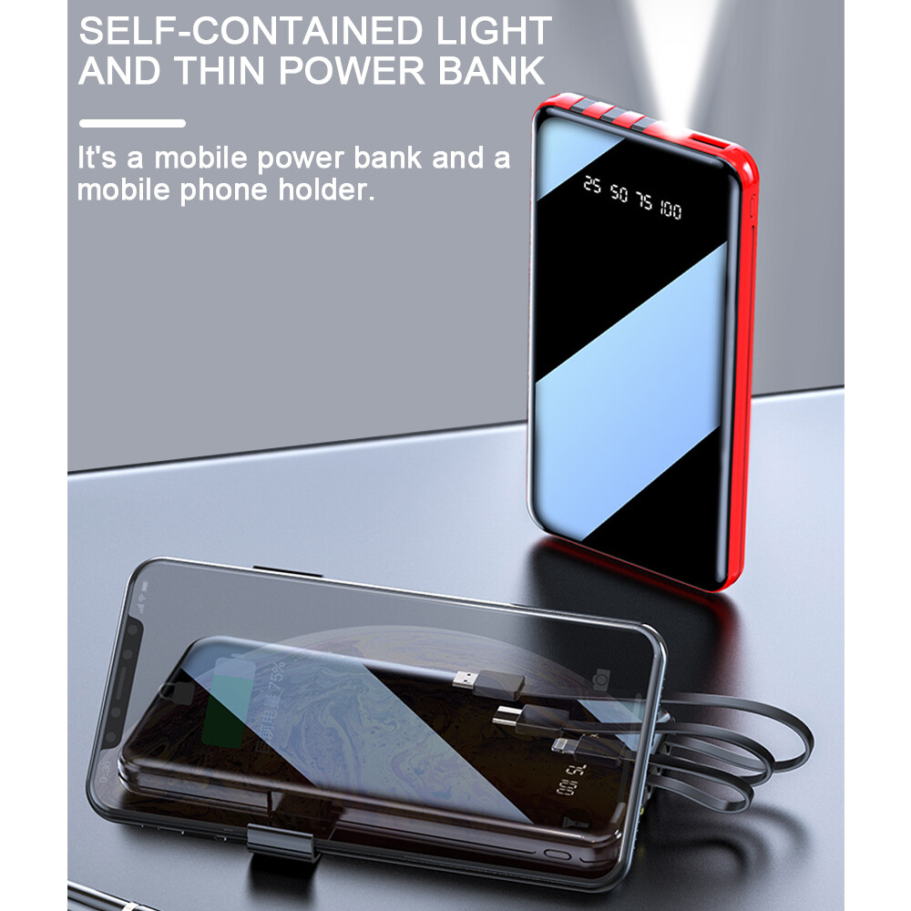 Portable 900000mAh USB C Power Bank For Mobile Phone Battery Pack ...