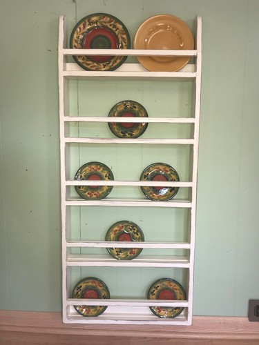 Farmhouse Plate Rack Wall Hanging, Country Rustic Plate Rack Stand | eBay