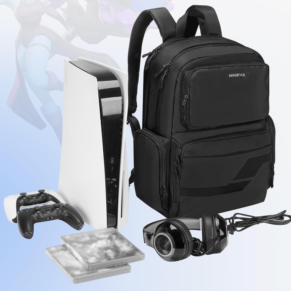 Travel Backpack for PlayStation 5 PS5/PS5 Pro/Ps5 Slim with Multiple ...