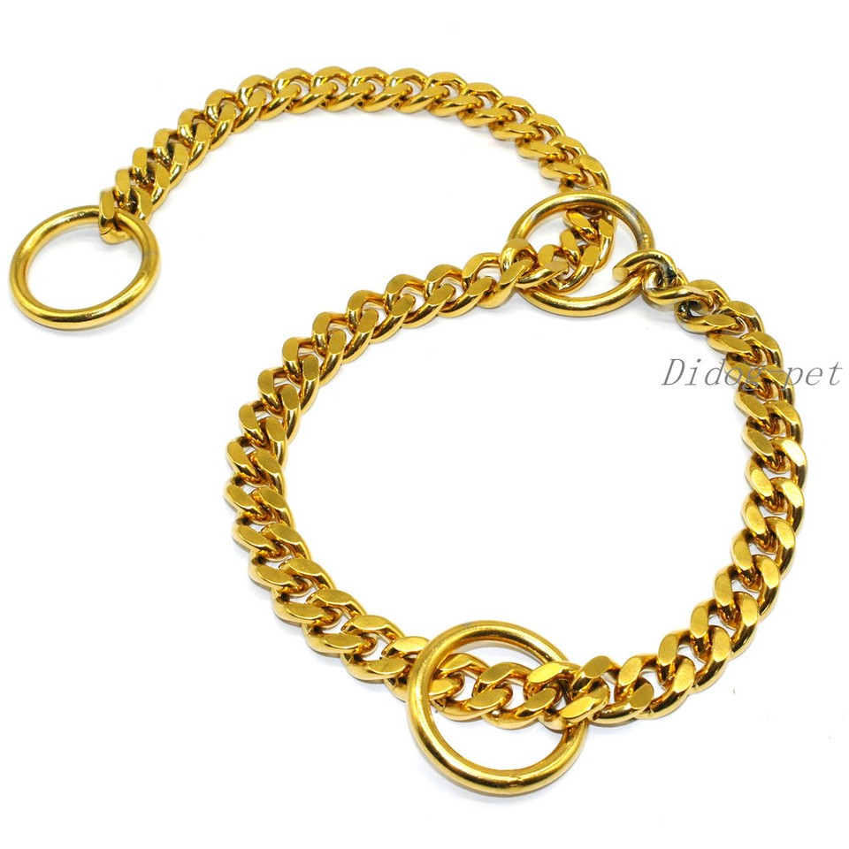 Heavy Duty Dog Metal Choke/Check Chain Collars Pet Show Collar Training ...