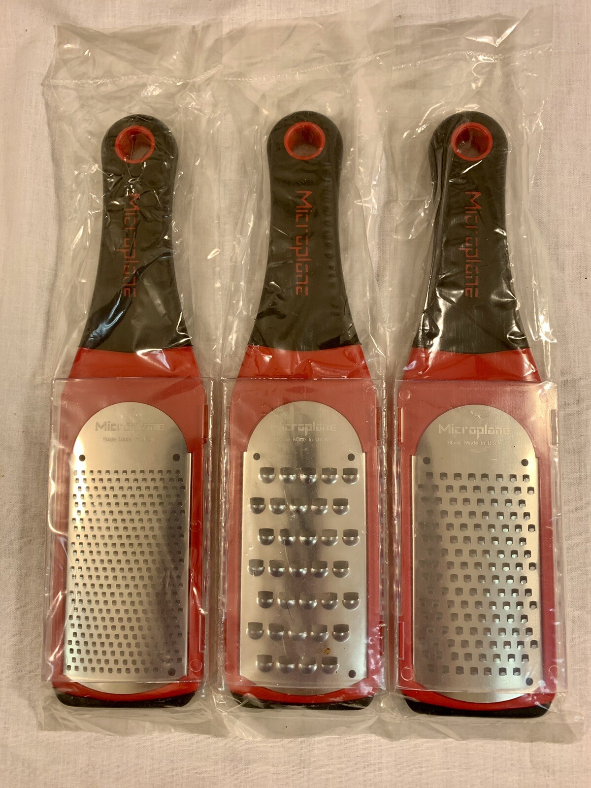 MICROPLANE Artisan Series GRATER SET Fine Medium Coarse Lot Of 3 CHEESE ...