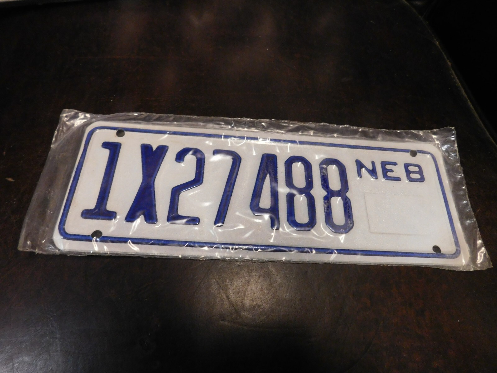 Nebraska Trailer License Plate NE Cancelled in 1996 TAG # 1X27488 ...
