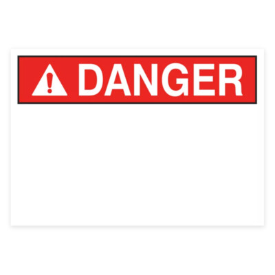 "Danger" Write-On Blank Safety Sign Vinyl Decal Window Wall Sticker ...