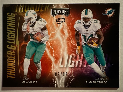 2017 Panini Playoff - Thunder and Lightning Jarvis Landry, Jay Ajayi ...