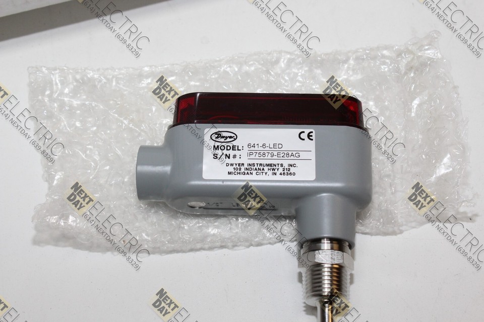 Dwyer, 641-6-LED, Air velocity transmitter 6" (152.4 mm) probe length ...