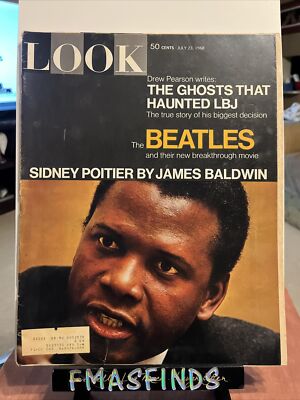 RB 1968 SIDNEY POITIER THE BEATLES July 23 LOOK Magazine | eBay
