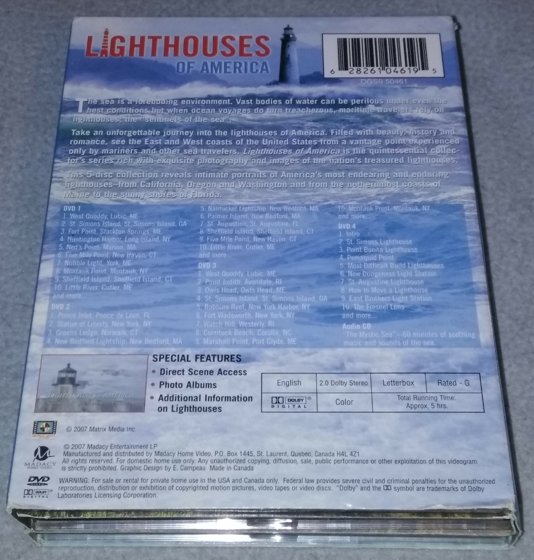 Lighthouses of America - DVD 2007 5-Disc Set 628261046195 | eBay