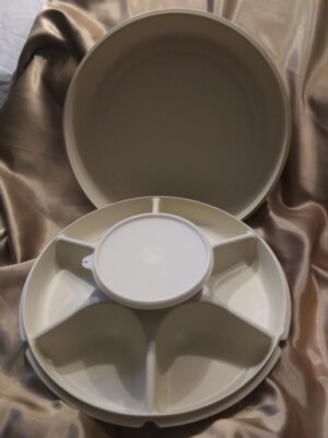 Vintage Tupperware Snack Tray Dip Party Holiday Vegetable 1665-3 with ...