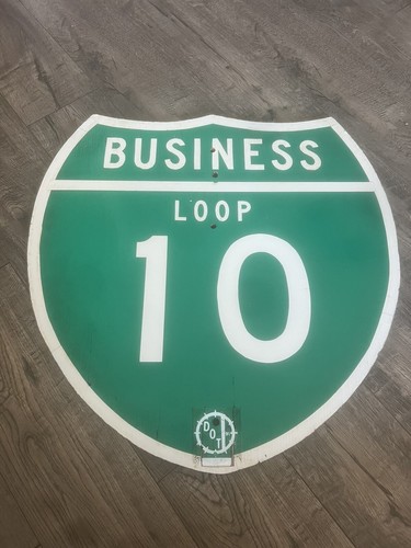 Wooden Business Loop 10 Shield Road Highway Sign | eBay
