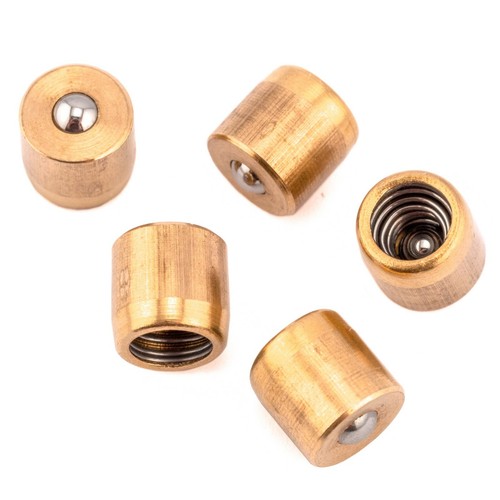 5pcs 8mm Brass Spring Ball Valve Press Push Fit Oiler Oiling Button Oil ...