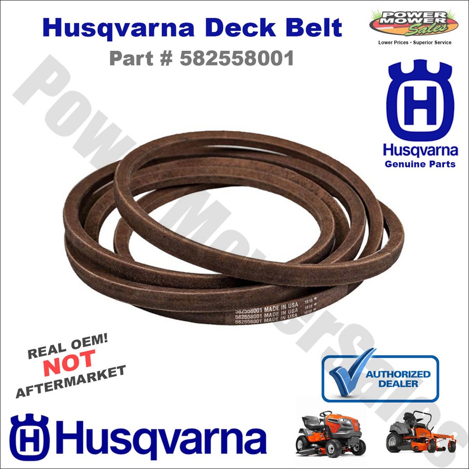 Genuine OEM Husqvarna Deck Belt for Lawn Mowers Fits Z 248F / 582558001 ...