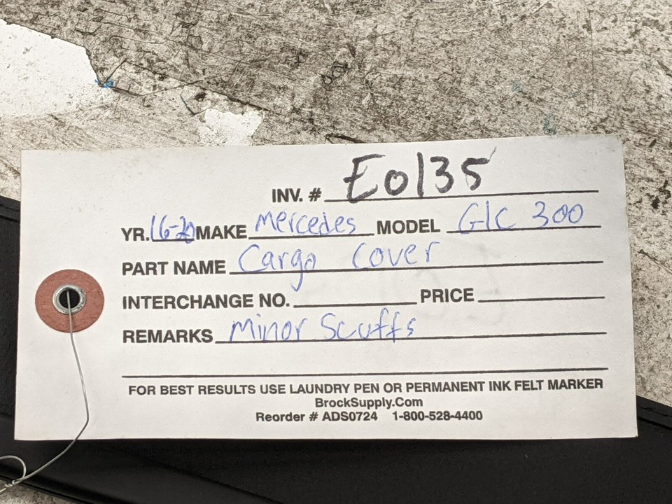 2016 2017 2018 2019 MERCEDES GLC300 CARGO COVER OEM USED #E0135 | eBay