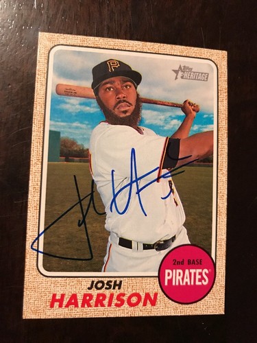 2017 TOPPS HERITAGE JOSH HARRISON AUTOGRAPHED Baseball Card JSA/COA ...