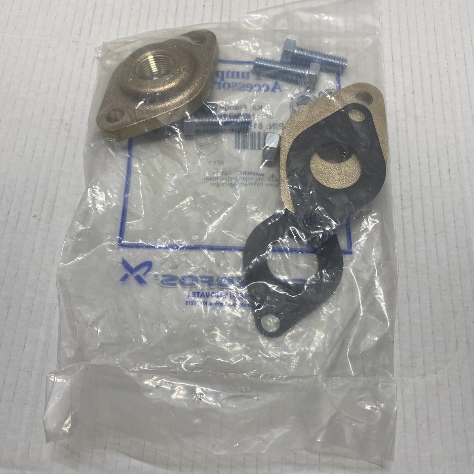 Grundfos 519651 Bronze Threaded Pump Flange Set With Gaskets 3/4-in NPT ...