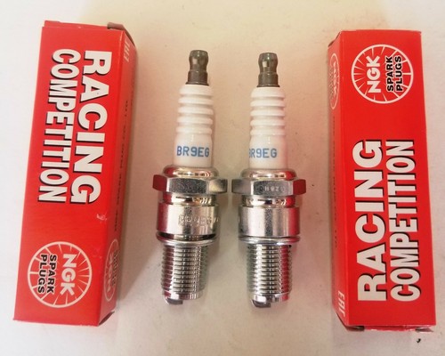 (2) NGK BR9EG 4015 RACING Spark Plugs SOLID Terminal MX ATV 2-Strokes ...