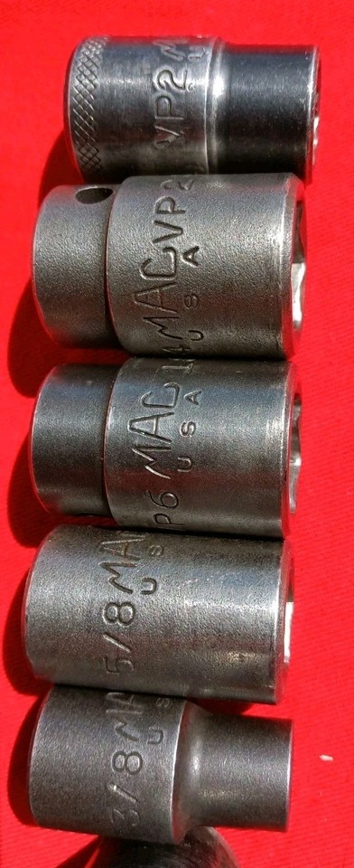 MAC Tools 6-point deep/ shallow impact sockets. 1/2 drive. 9 pieces ...
